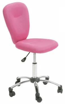 Kancelářská dětská židle k psacímu pc stolu růžová, MALI K24