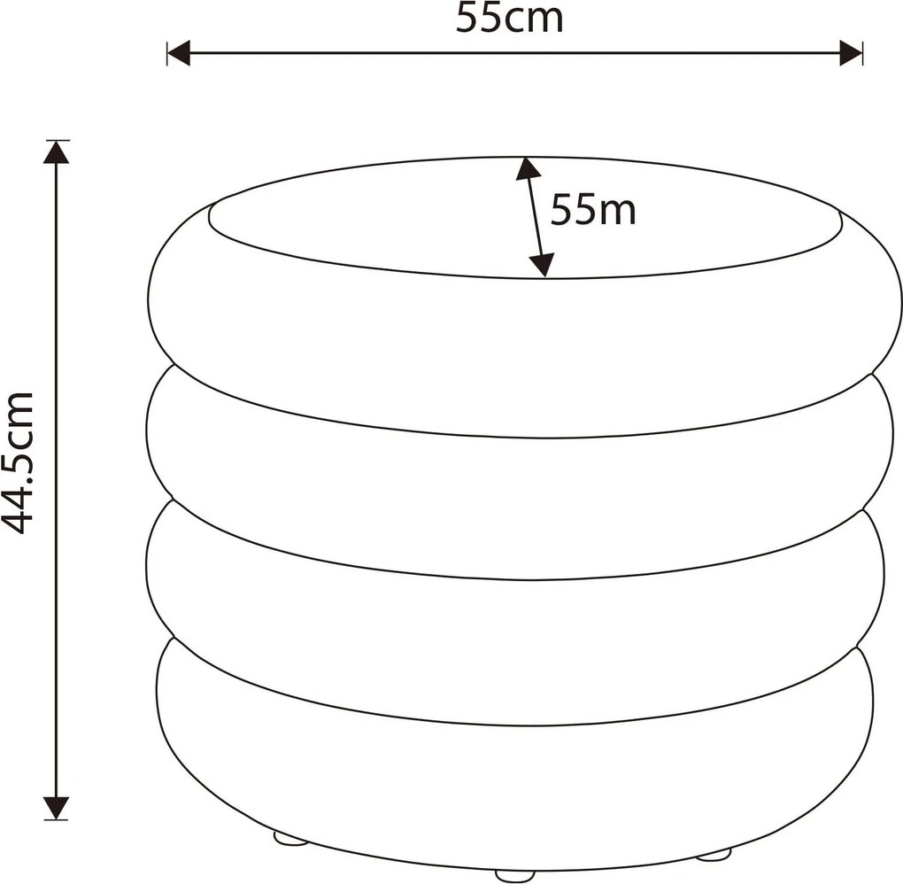 Taburet Mollis hnědý