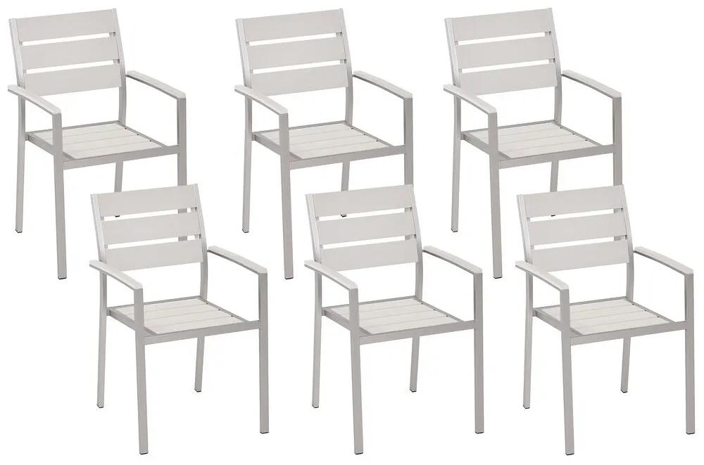 Sada 6 jídelních židlí bílá VERNIO Beliani