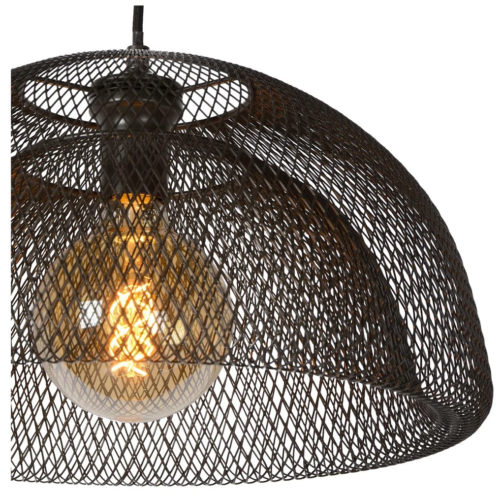 LUCIDE Závěsné svítidlo MESH Black, průměr 46cm