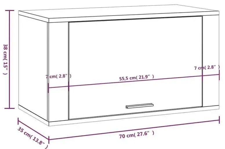 Botník nástěnný, dub sonoma, NoBi SEBER TYP 6