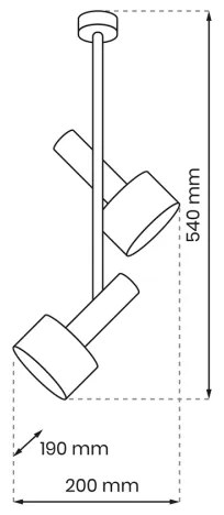 Lustr na tyči LINTERNA 2xGX53/12W/230V černá