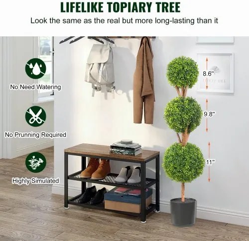 Umělé topiary Zimostrázové stromy, 121,9 cm
