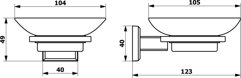 Gedy Gedy, COLORADO mýdlenka, chrom/mléčné sklo, 6911
