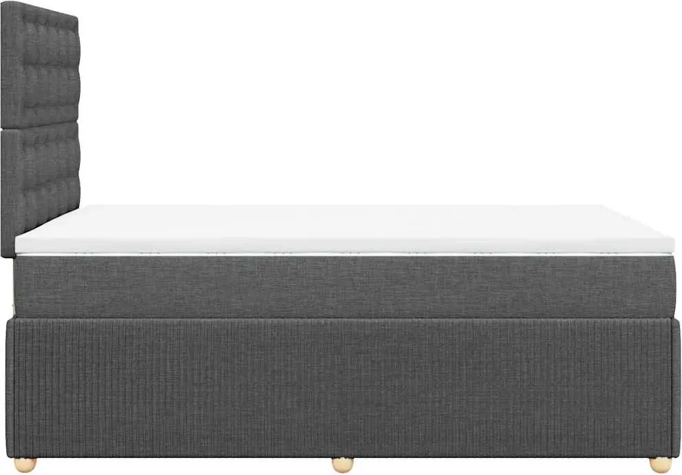Box spring postel s matrací tmavě šedá 120x200 cm textil 3294338