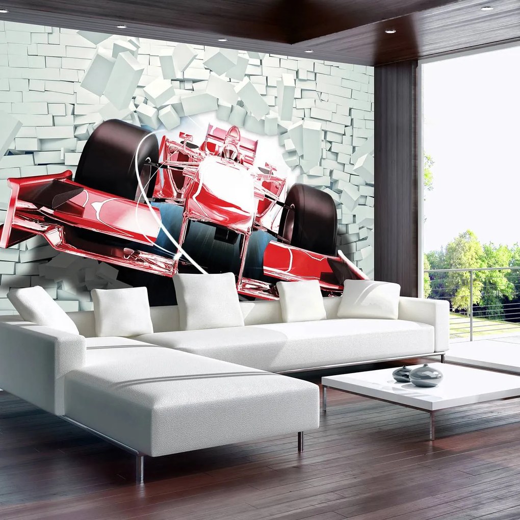 Fototapeta - Červená formule 1 3D F1 (152,5x104 cm)