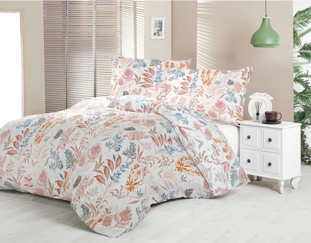 Saténové povlečení LUXURY COLLECTION CORAL garden - 1x 140/220, 1x 70/90cm