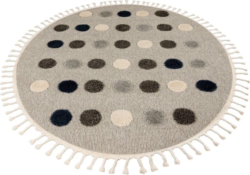 Obsession, Dětský kusový koberec My Fano 394 Dots kruh, 133x133 (průměr) kruh, vícebarevná, dětský pokoj