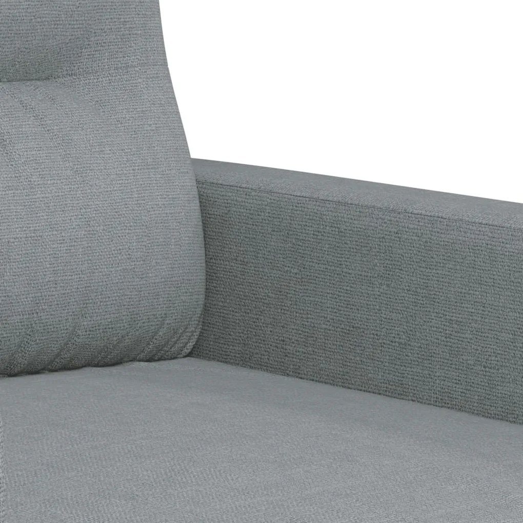 4dílná sedací souprava s poduškami světle šedá textil 3201544