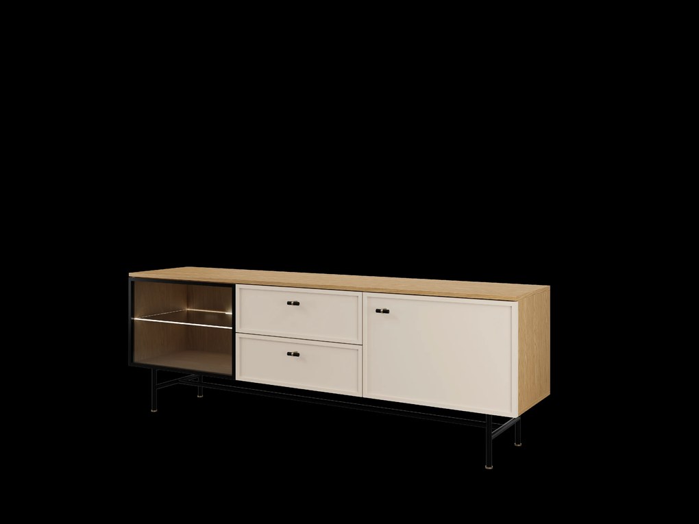 Jurek TV stolek ELORA 11 1D1W2S Kombinace barev: Baltic Storm/ Toffee