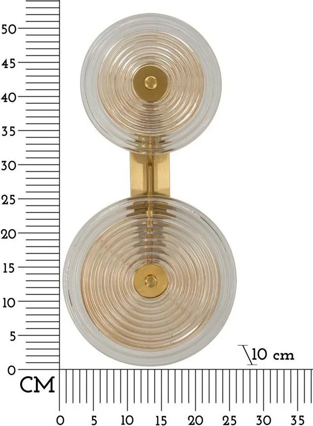 Skleněné nástěnné svítidlo ve zlaté barvě Venice – Mauro Ferretti