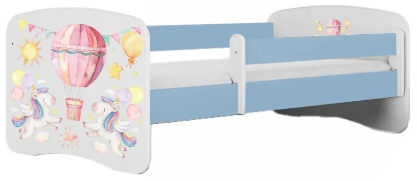 KOCOT KIDS Postel - BABYDREAMS, 80x180 cm, matná bílá/modrá, různé motivy na výběr Motiv: NASA, Úložný prostor: s úložným prostorem