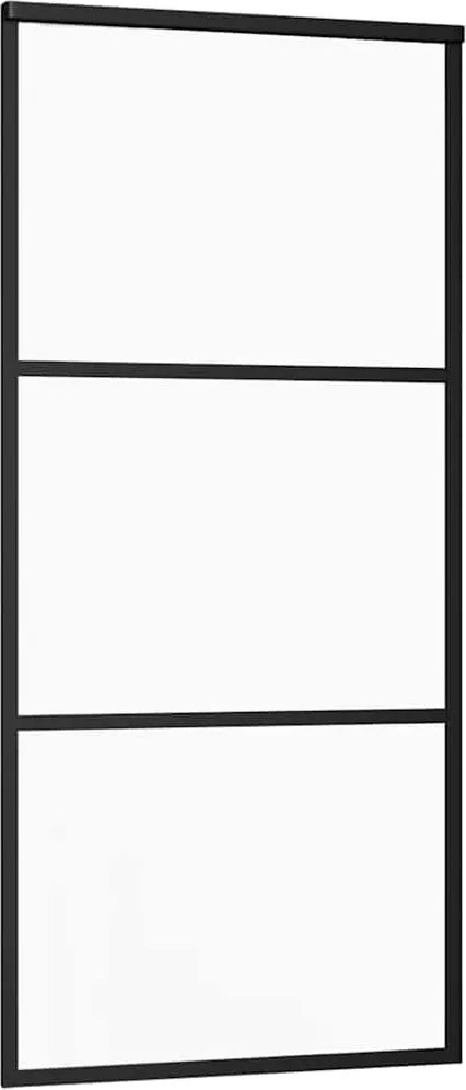 Posuvné dveře se sadou kování černé 90x205 cm ESG Glass 3375842