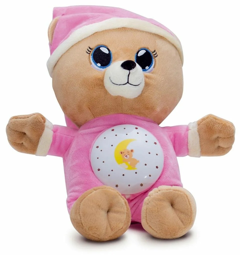 Teddies Plyšový medvídek Usínáček 32 cm, růžová