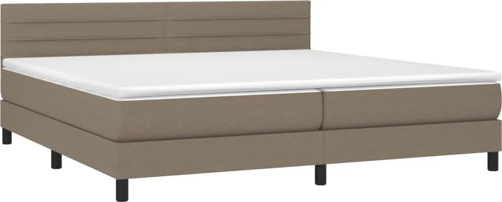 Box spring postel s matrací taupe 200x200 cm textil 3140165