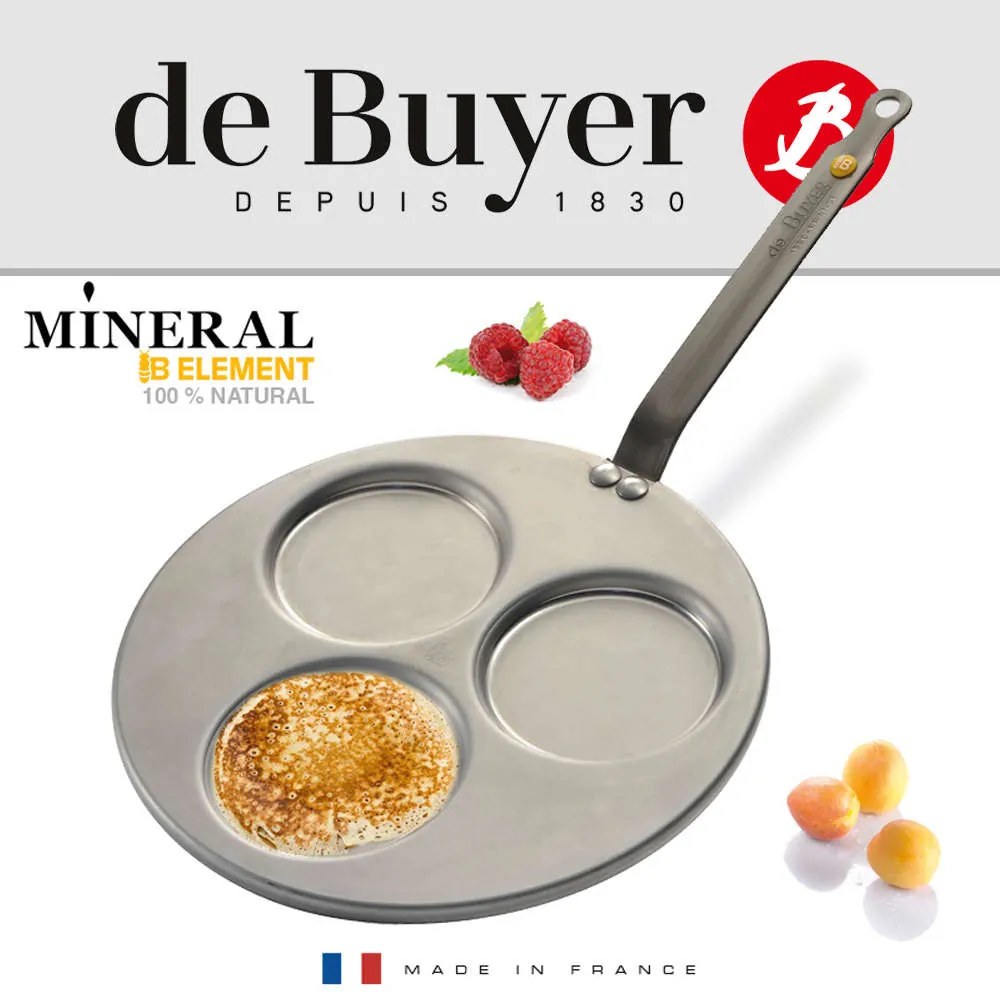 De Buyer | ocelová pánev, lívanečník Mineral B Element, pr. 27cm