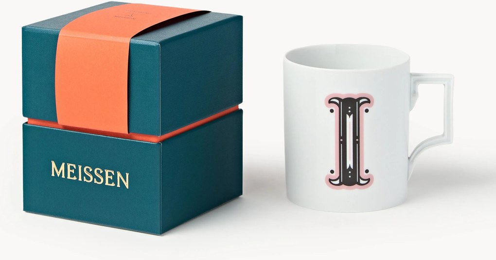 Westwing x MEISSEN, ručně vyrobený hrnek Initials's dekorací Motif