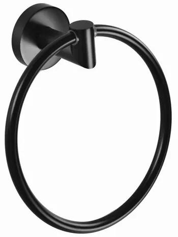 SAPHO XB403 X-Round Black držák ručníků kruh, černá
