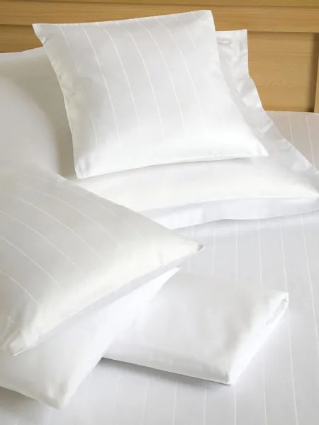 DADKA Povlečení atlas grádl Polycotton bílý pruh 140x220, 70x90 cm