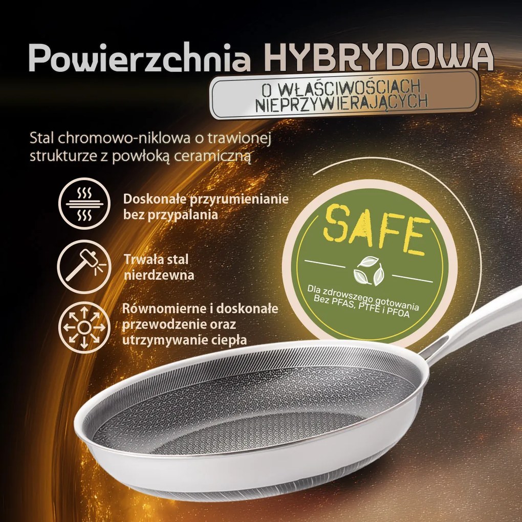Pánev Ø 20 cm, v: 4,5 cm — Orion Expert Hybrid Multi-Layer Lunasol - 601420