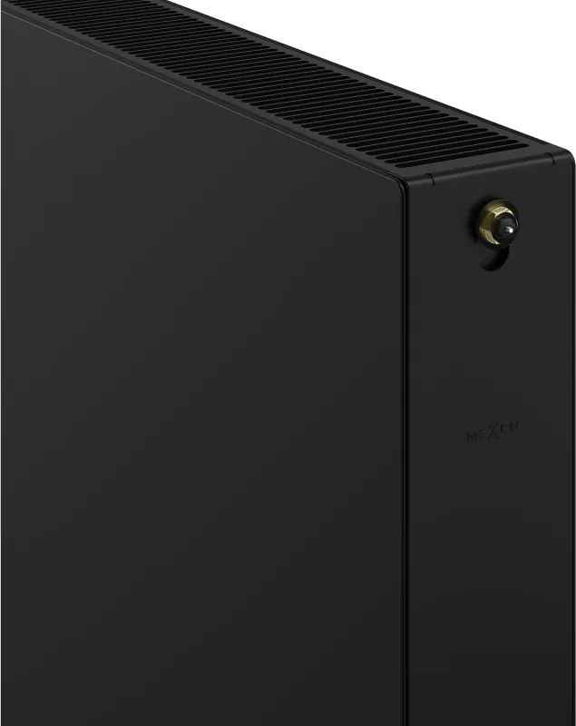 Mexen, Plochý panelový radiátor Mexen CVF22 600 x 900 mm, spodní připojení, 1424 W, černý - W622F-060-090-70