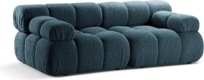 Modulární pohovka z textilie bouclé v petrolejové barvě 188 cm Bellis – Micadoni