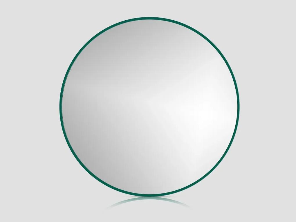 In-Design Zrcadlo RoundLine - zelený matný rám, bez osvětlení Průměr zrcadla (mm): 600