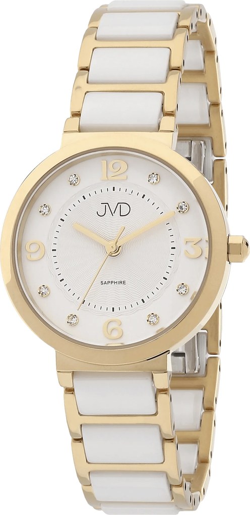 Dámské náramkové hodinky JVD JG1004.3 se safírovým sklem a keramickými prvky
