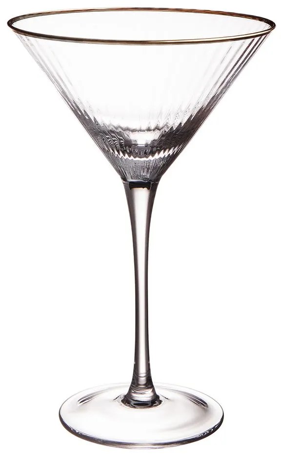 GOLDEN TWENTIES Sklenice na martini se zlatým okrajem 300 ml