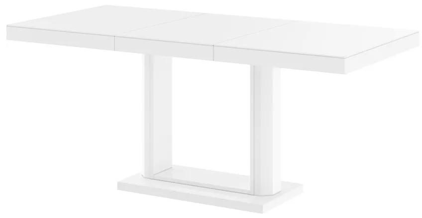Konferenční stolek QUADRO LUX (bílá mat/bílá lesk/bílá mat)