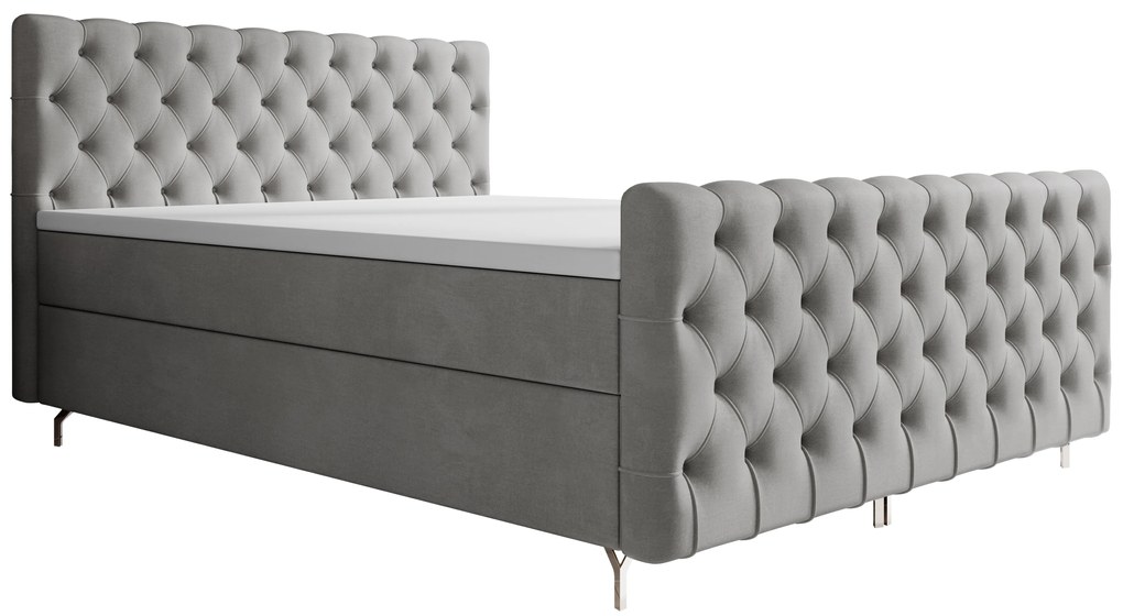 Jednolůžková postel 120 cm Clinton Bonell (šedá) (s roštem, s úl. prostorem). 1082158
