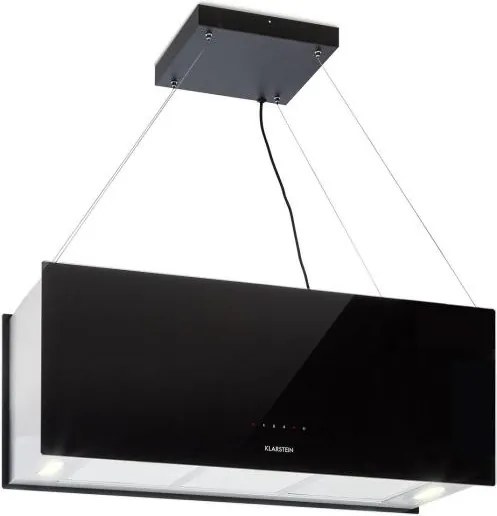 Klarstein Kronleuchter XL, digestoř, 90 cm, recirkulační výkon  590 m³/h, dotykový, LED, černý