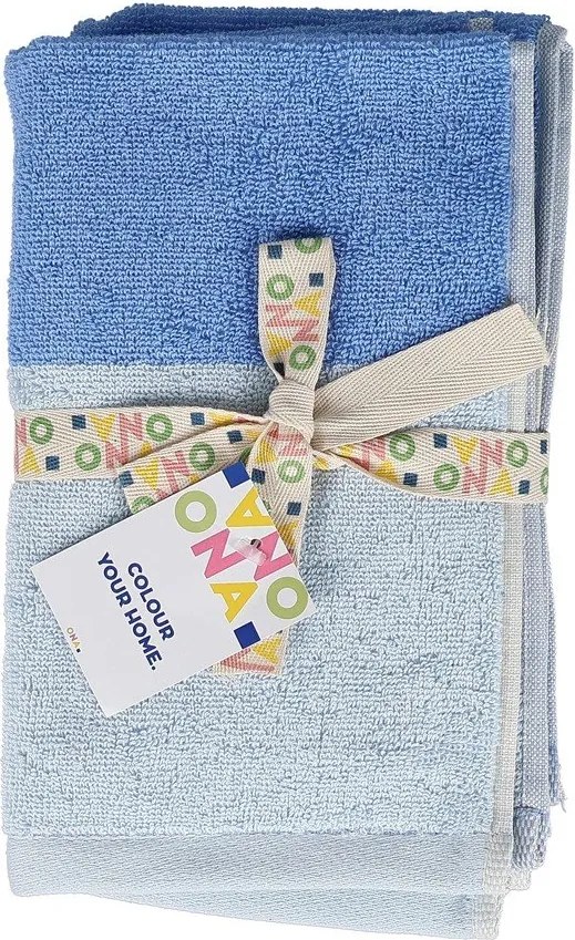 Modré froté bavlněné ručníky v sadě 2 ks 30x50 cm Pixie – ONA