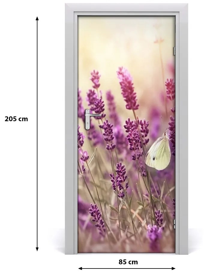 Fototapeta samolepící Květiny levandule 85x205 cm