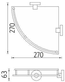Nimco Rohová police s ohrádkou UNIX - UN 13091RA-26