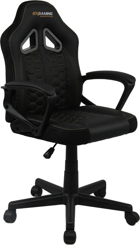 XXXLutz OTOČNÁ ŽIDLE PRO MLÁDEŽ, vzhled kůže, černá BX Gaming - Dětské otočné židle - 001998011101