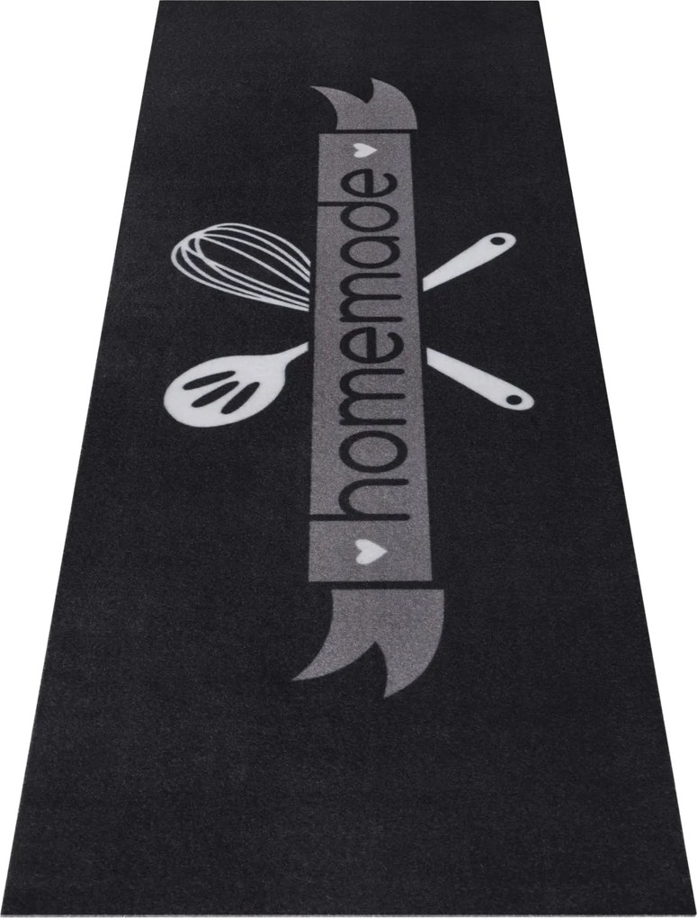 Behúň Cook & Clean 105732 Black White Grey, 50x150, čierna, kuchyňa, Hanse Home