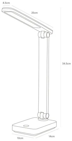 Zuma Line 1949-BK-LED Nabíjecí stolní lampa LED/8W/1200mAh 3000/4500/6000K černá