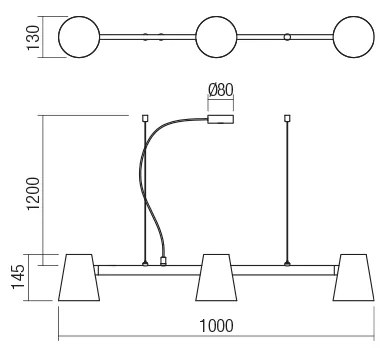 Redo Závěsné svítidlo Mingo Barva: Černá