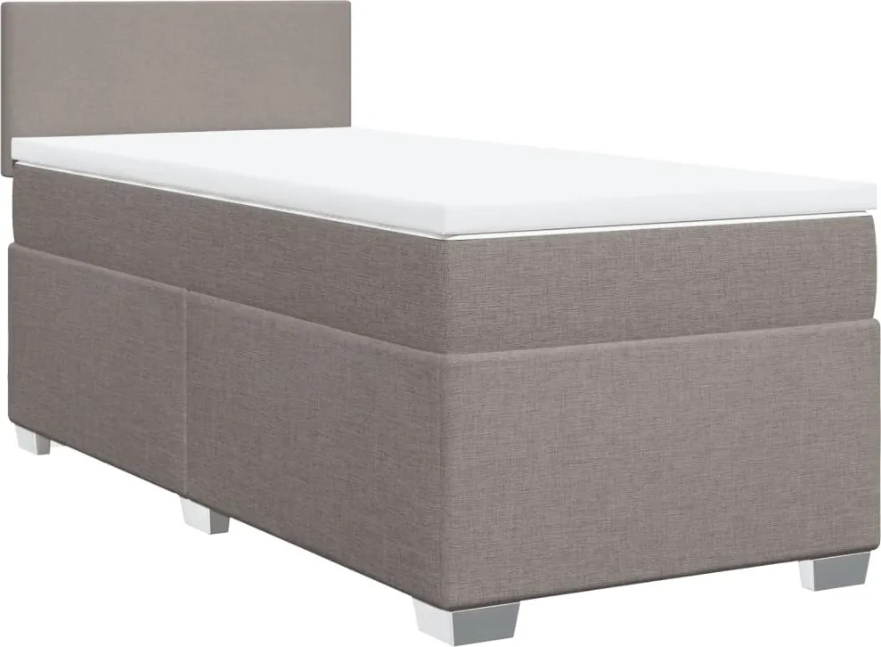 Box spring postel s matrací taupe 90x190 cm textil 3288040