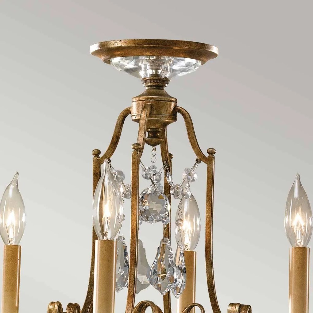 Rustikální lustr Elstead Valentina 41 cm 4xE14 Starý bronz
