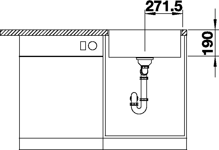 Granitový dřez Blanco SUBLINE 500 IF/A SteelFrame InFino bílá s excentrem 524112