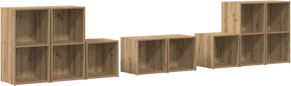 Sada televizních skříní 8 ks Artisanový dub Kompozitní dřevo 3393275