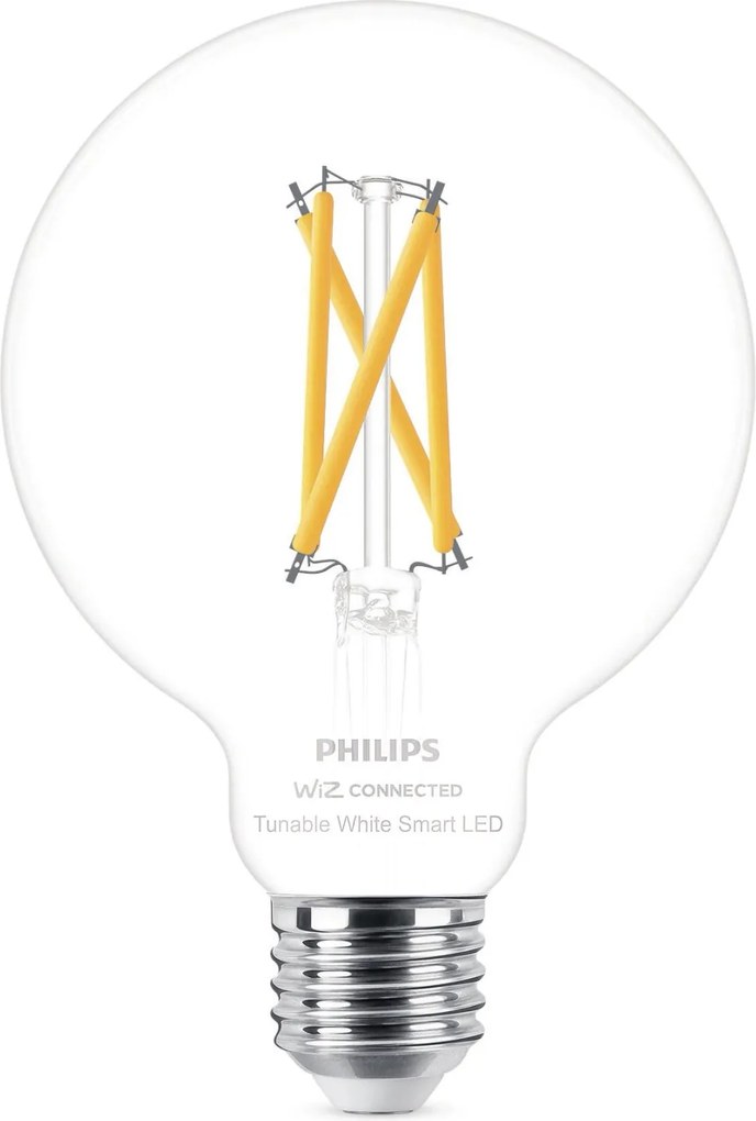 Philips Smart LED žárovka Filament E27 G95, 7 W, 806 lm, 2700-6500 K, čirá