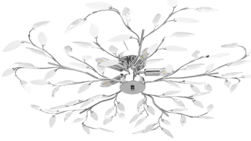 Stropní svítidlo s akrylovými lístky pro 5 žárovek E14 bílé