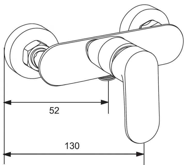 Mexen MILO - sprchová baterie, Chromová, 71340-00