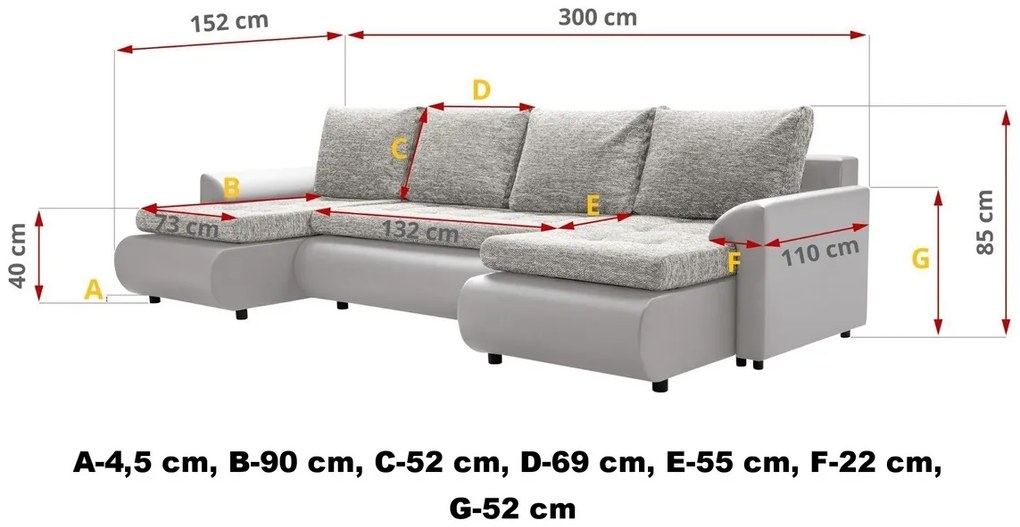 Rozkládací sedačka PELAGI Soft 11/Lawa 9