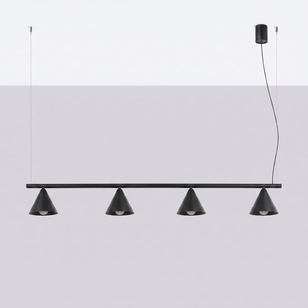 Sollux Lighting Lustr NOX 4L černý