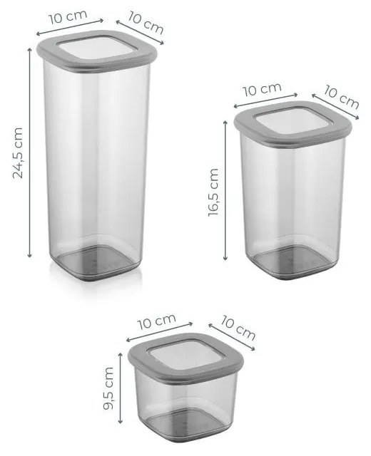 Dózy na potraviny v sadě 3 ks – Hermia