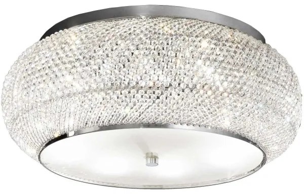 Ideal Lux - Křišťálové stropní svítidlo PASHA 10xE14/40W/230V pr. 55 chrom